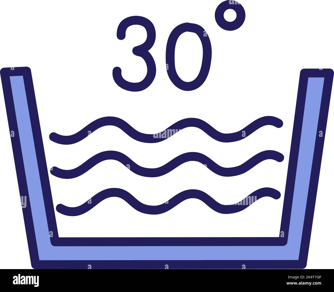 Purple washing temperature, illustration, vector on a white background ...