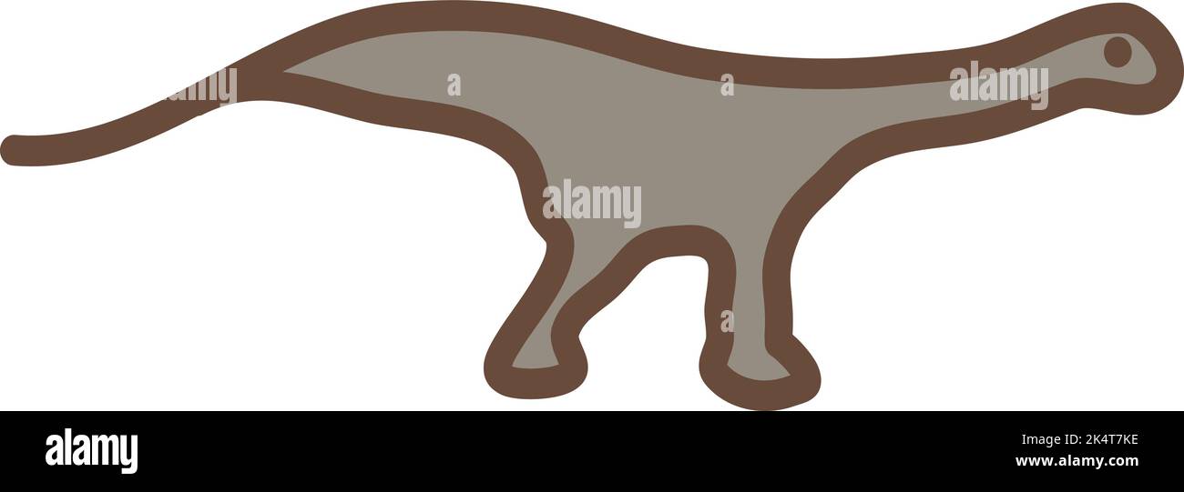 Dinosaur with two legs, illustration, vector on a white background ...