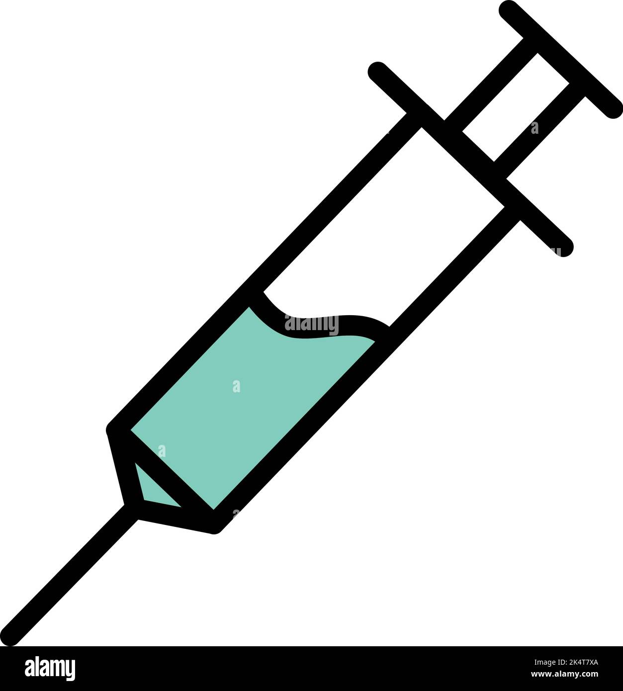 Corona virus injection, illustration, vector on a white background ...