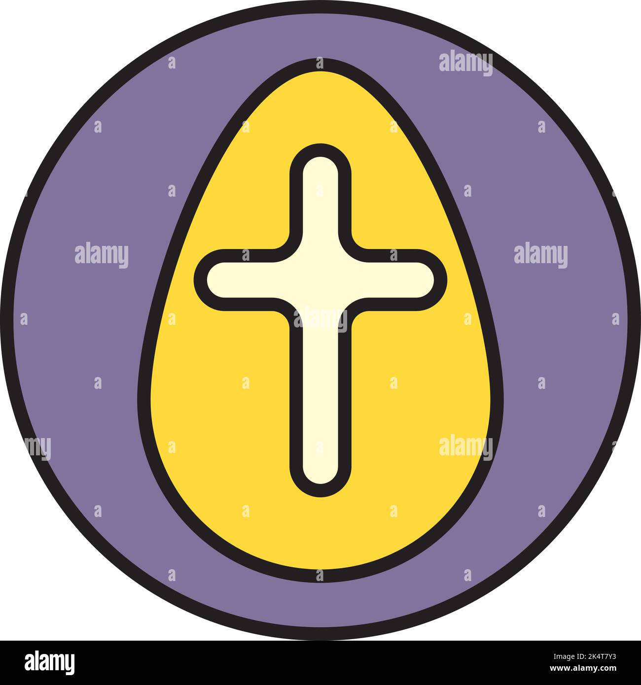 Easter cross greeting banner Stock Vector Images - Alamy