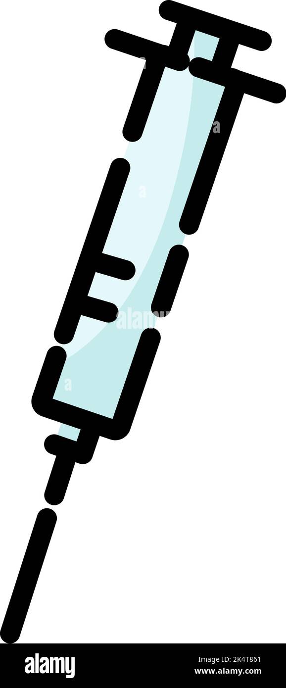 Dental syringe, illustration, vector on a white background Stock Vector ...
