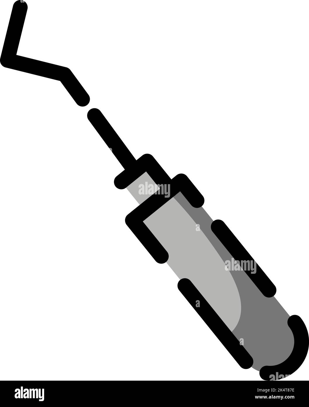 Dental probe, illustration, vector on a white background Stock Vector ...