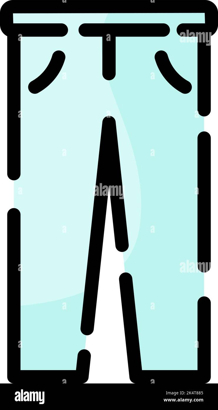 Blue jeans, illustration, vector on a white background Stock Vector ...