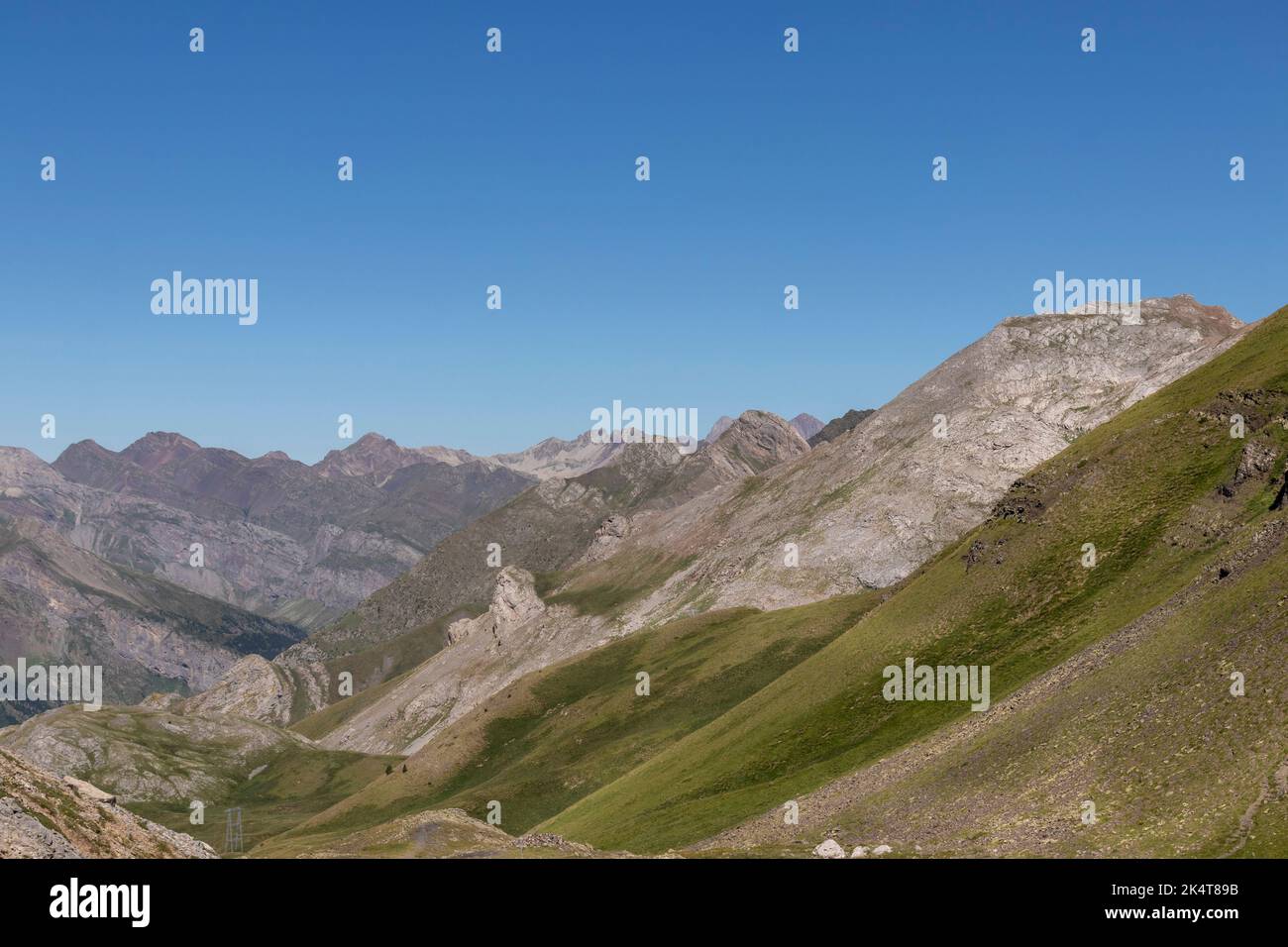 valley in the spanish pyrenees on the border with france Stock Photo ...