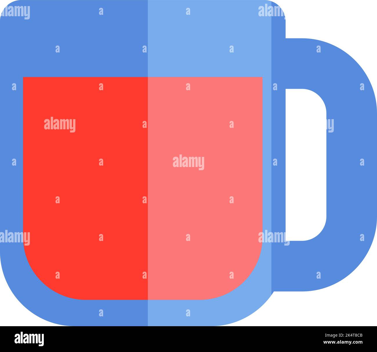 Red tea in a cup, illustration, vector on a white background Stock ...