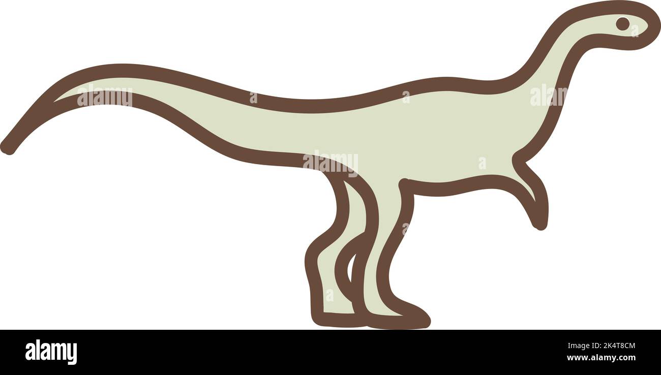Light green dinosaur, illustration, vector on a white background Stock ...