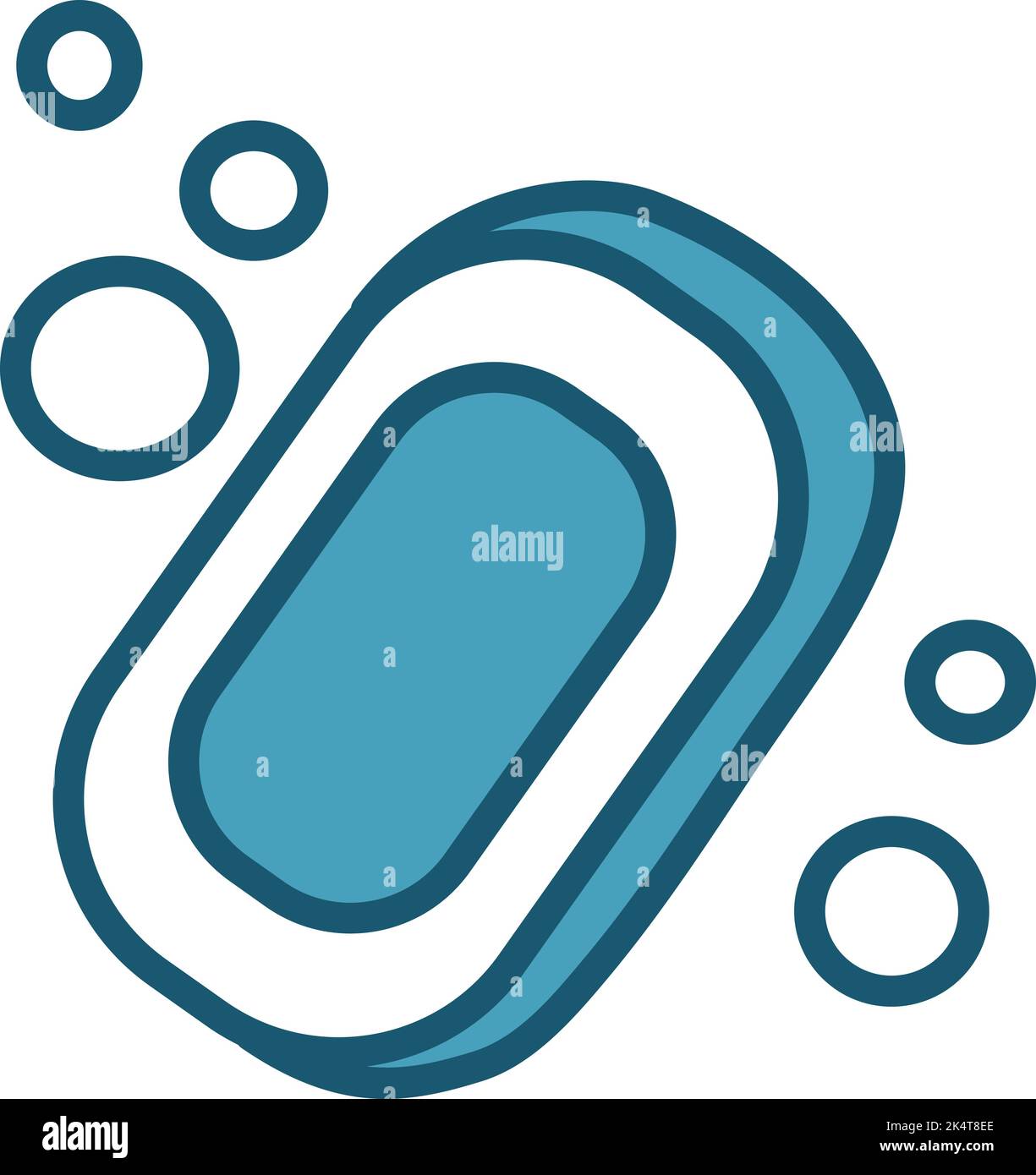 Blue soap, illustration, vector on a white background Stock Vector ...