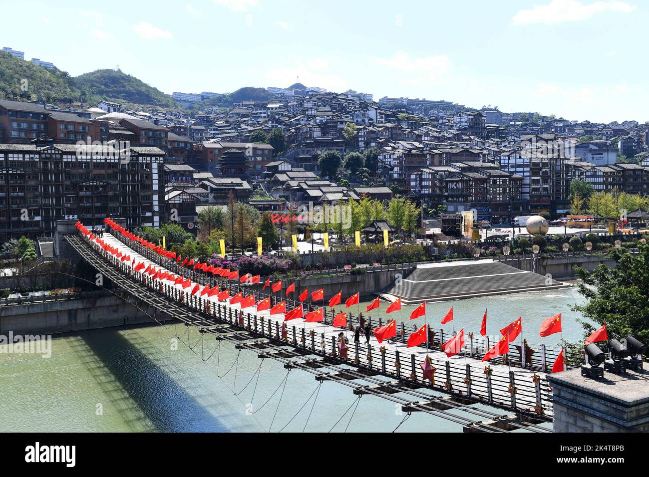 Renhuai. 3rd Oct, 2022. Photo taken on Oct. 3, 2022 shows a view of ...