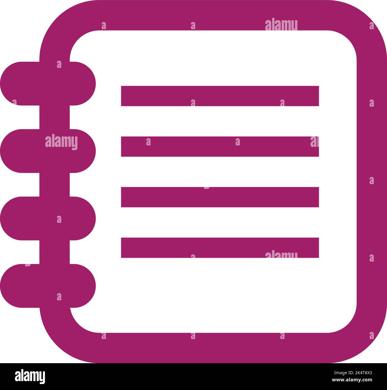 Pink sketchbook, illustration, vector on a white background Stock ...