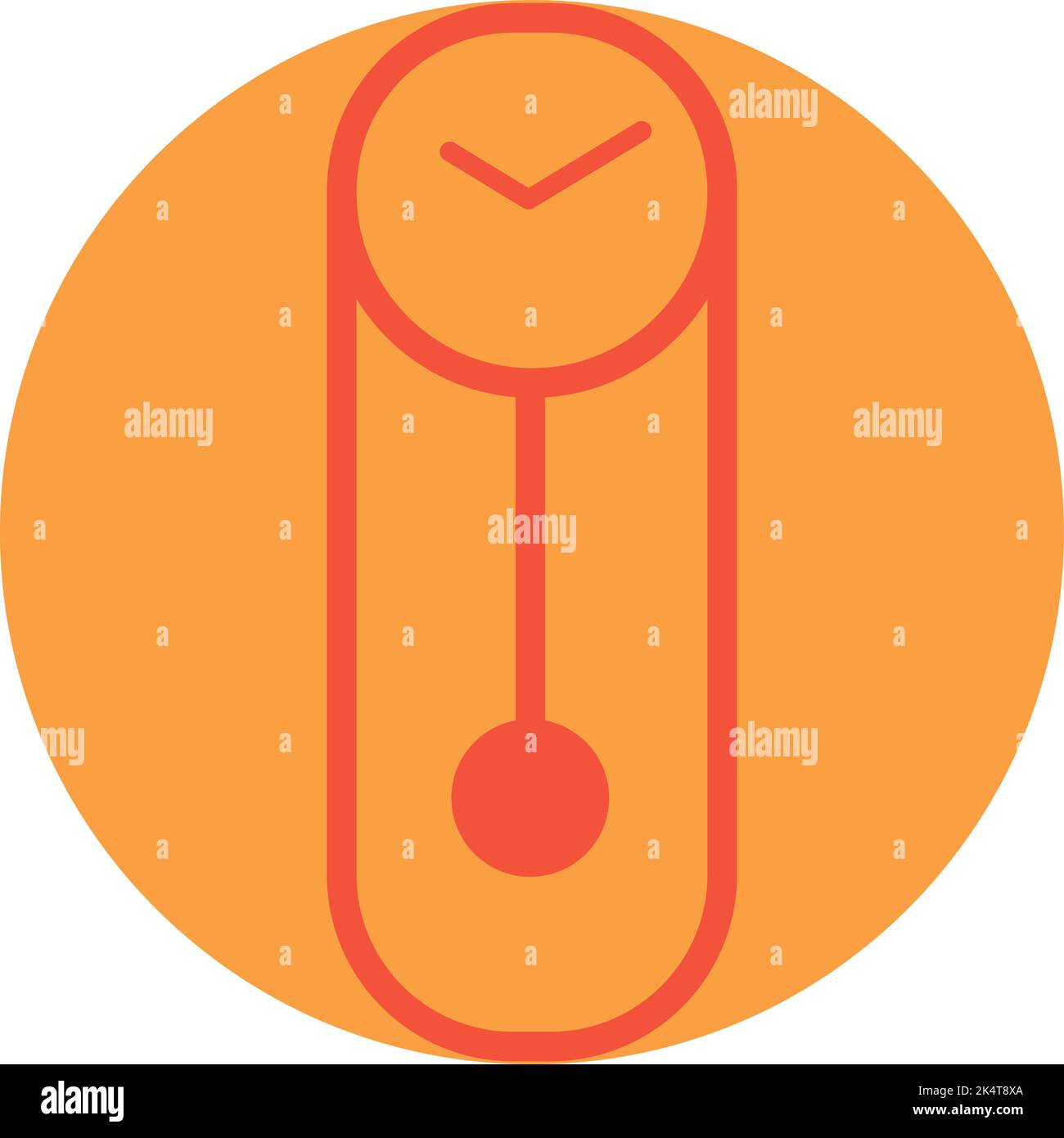 Vintage wall clock, illustration, vector on a white background Stock ...