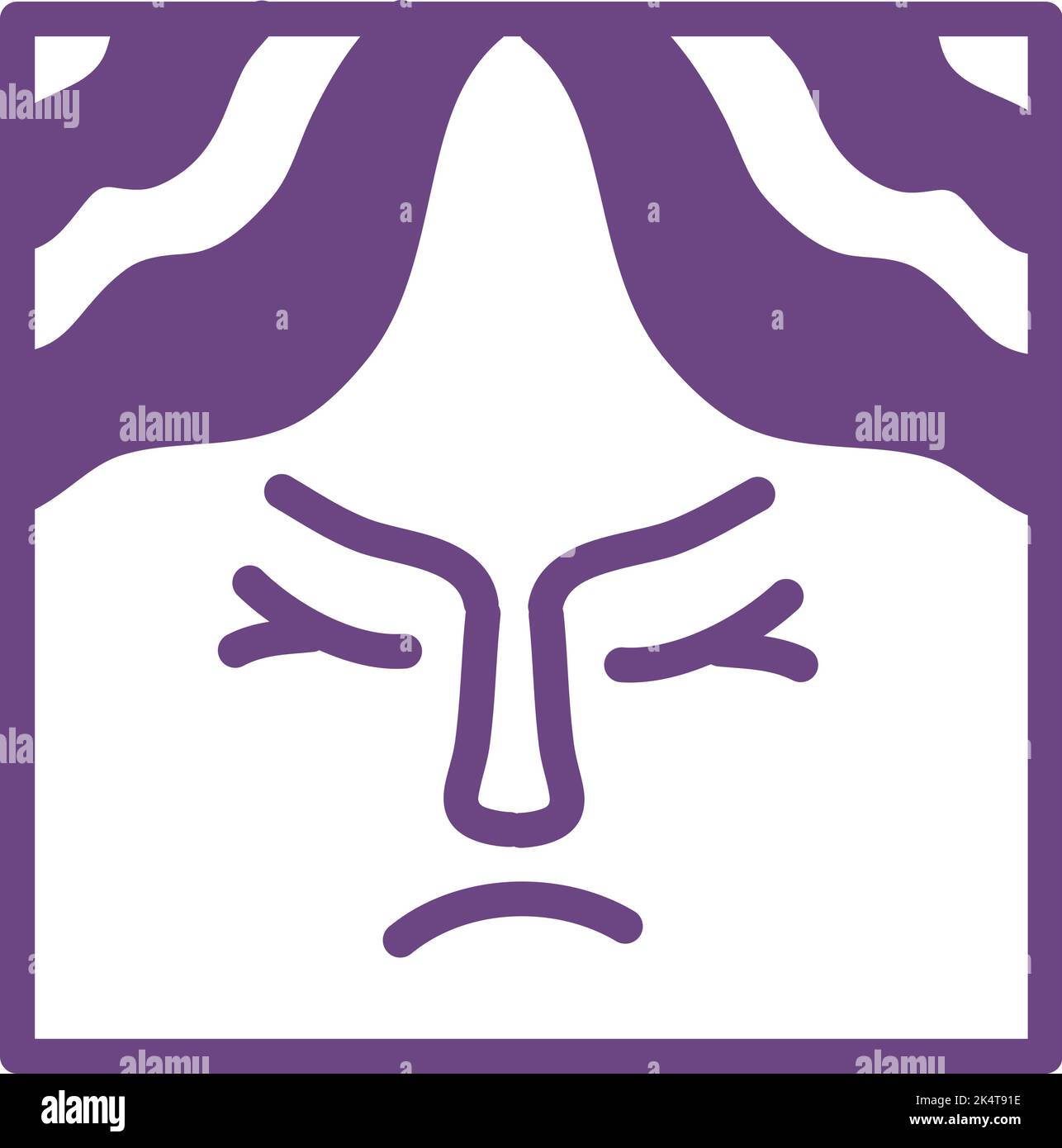 Angry emotion face, illustration, vector on a white background Stock ...