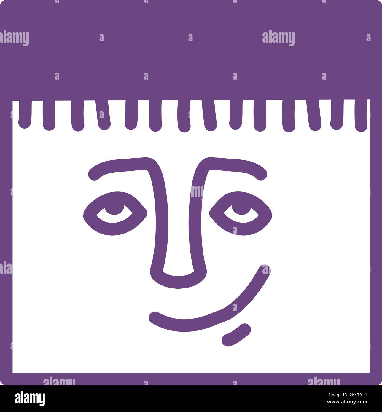 Overwhelmed emotion face, illustration, vector on a white background ...