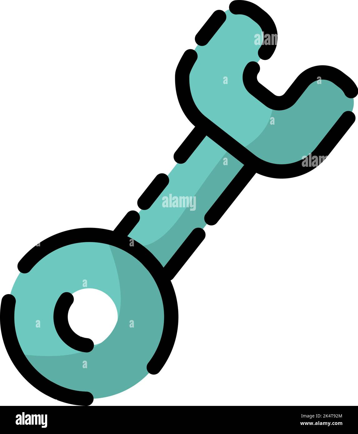 Construction spanner, illustration, vector on a white background Stock ...