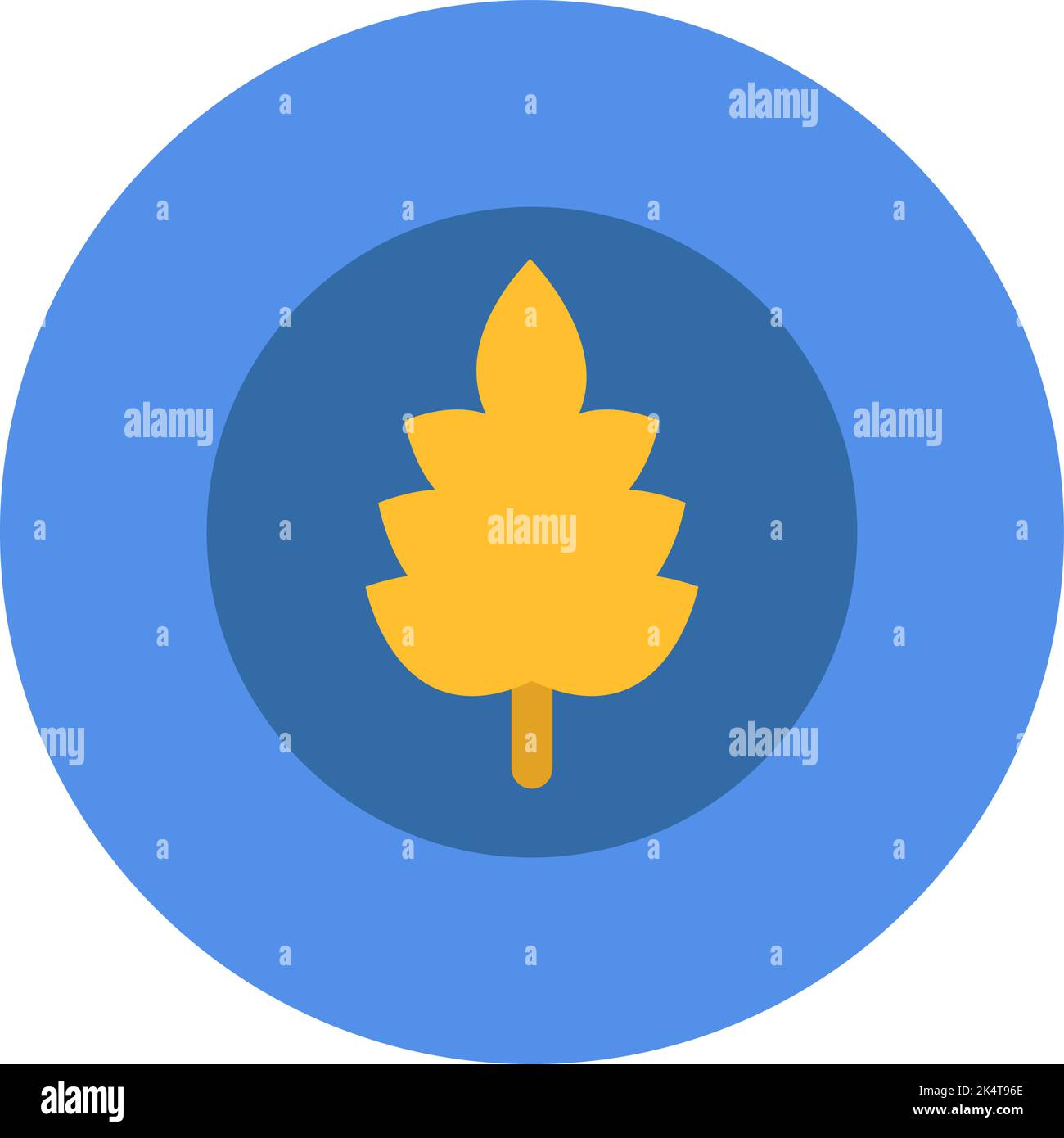 Yellow farm leaf, illustration, vector on a white background Stock ...