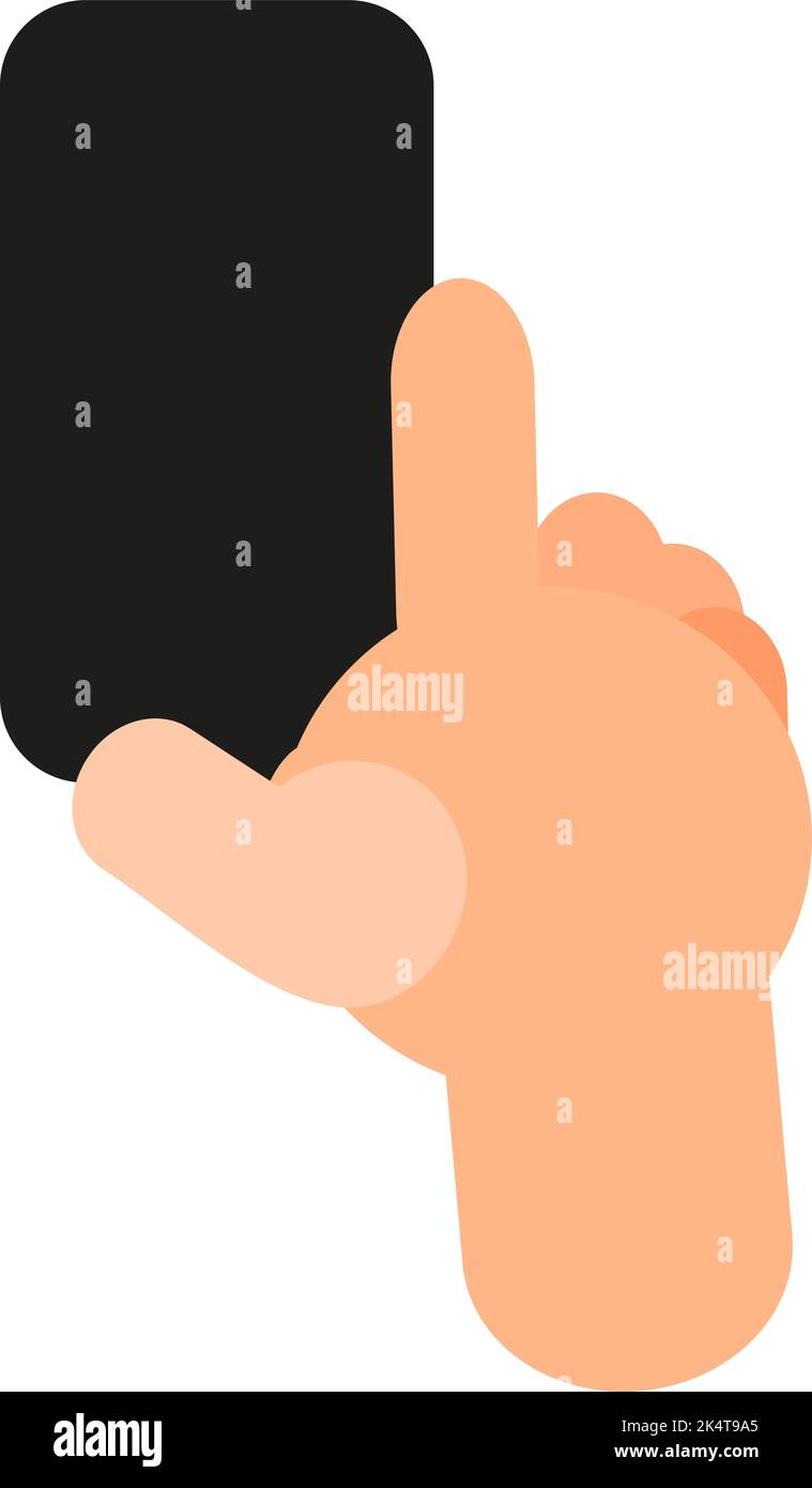 Hand scrolling on phone Stock Vector Images - Alamy