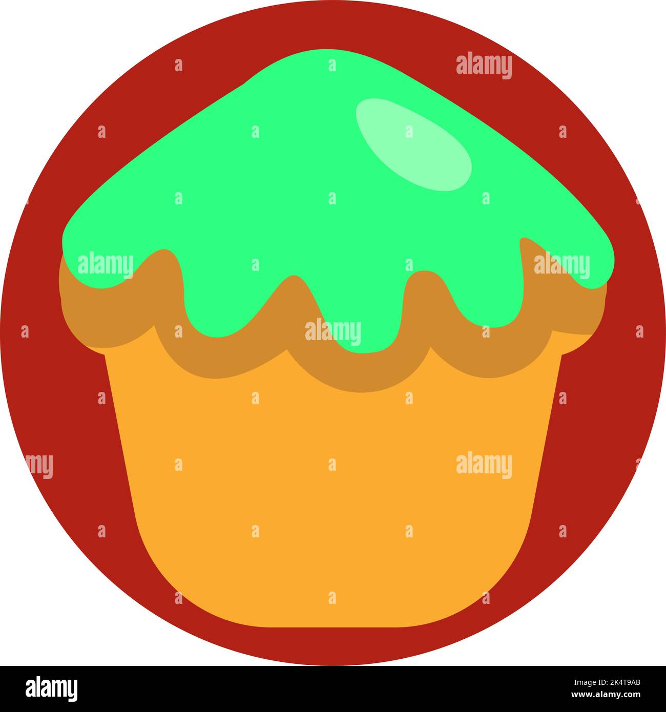 Green cupcake, illustration, vector on a white background Stock Vector Image & Art - Alamy