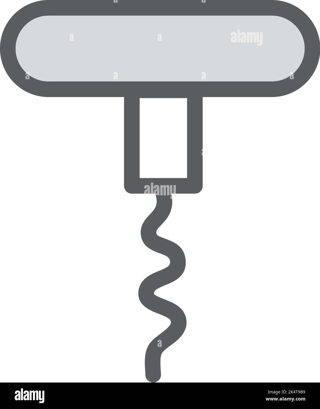 Kitchen wine screw, illustration, vector on a white background Stock ...