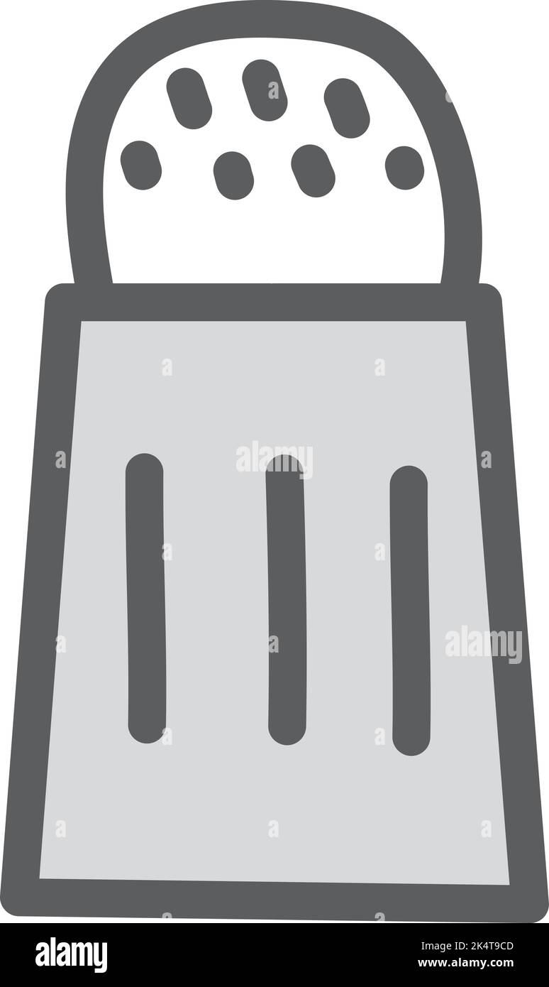 Salt shaker, illustration, vector on a white background Stock Vector ...