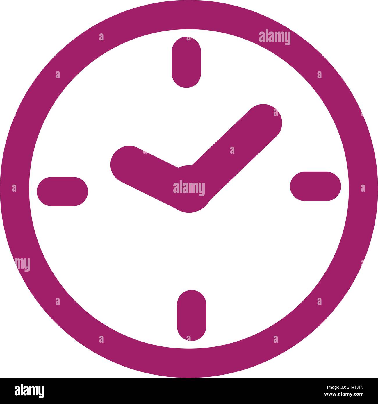 Pink clock, illustration, vector on a white background Stock Vector ...