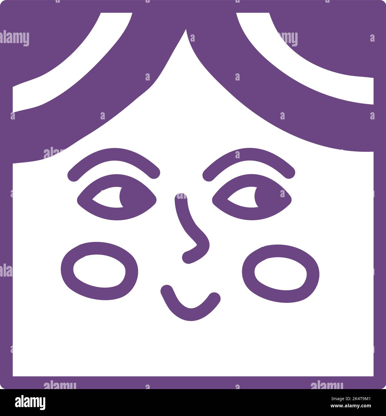 Silly shy emotion face, illustration, vector on a white background ...