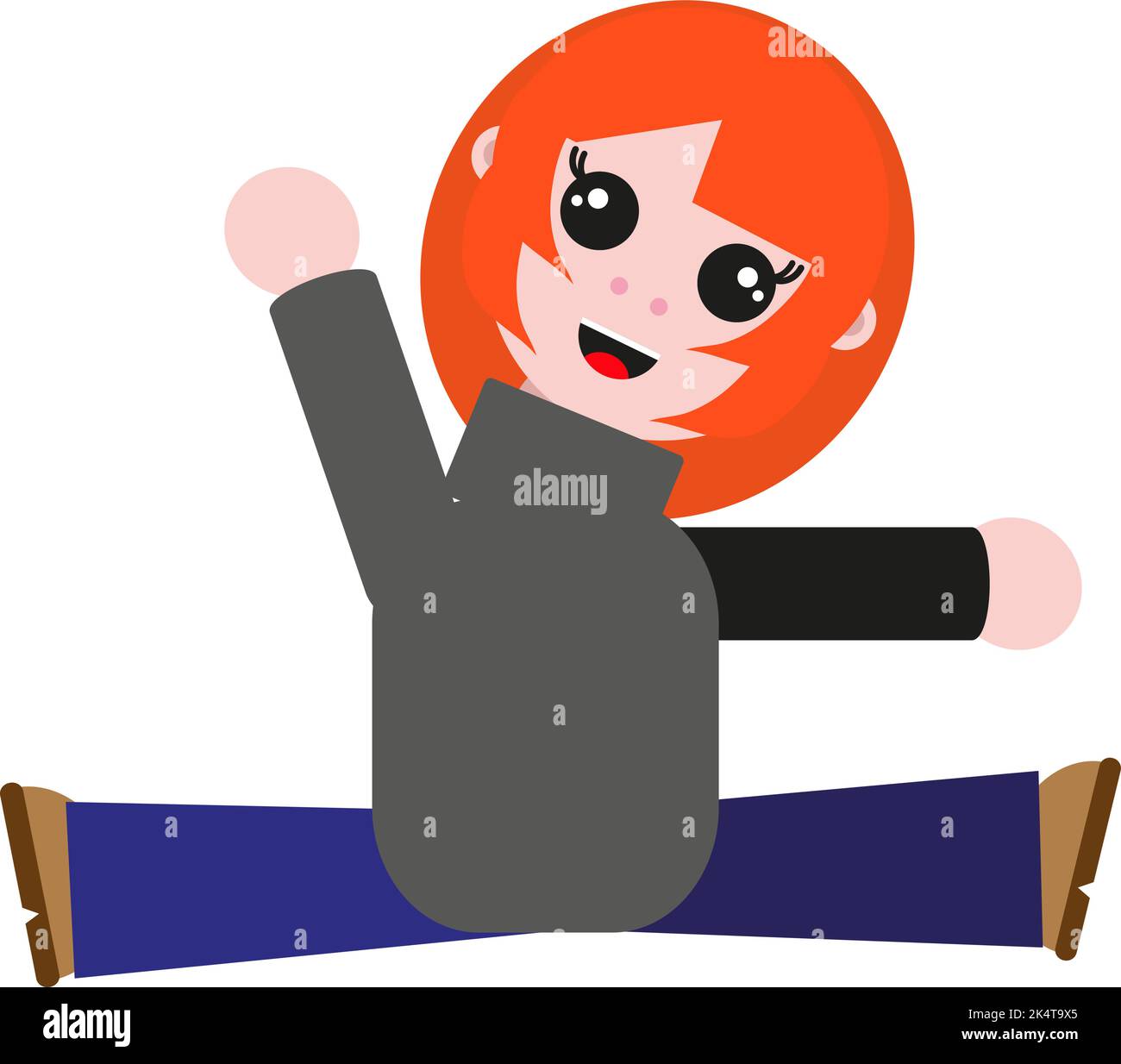 Sitting doll, illustration, vector on a white background Stock Vector ...