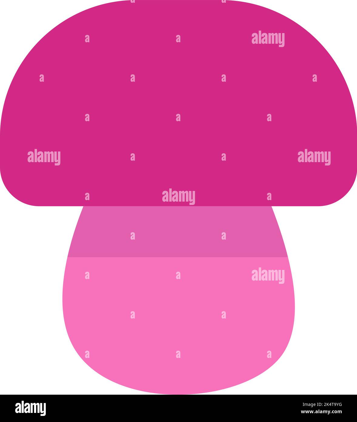 Pink mushroom, illustration, vector on a white background Stock Vector ...