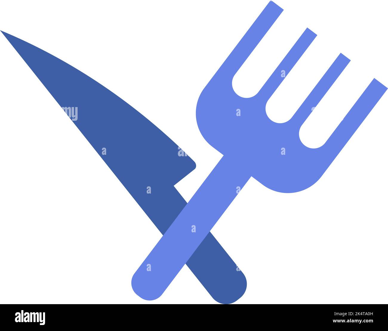 Knife fork vector icon Stock Vector Images - Alamy