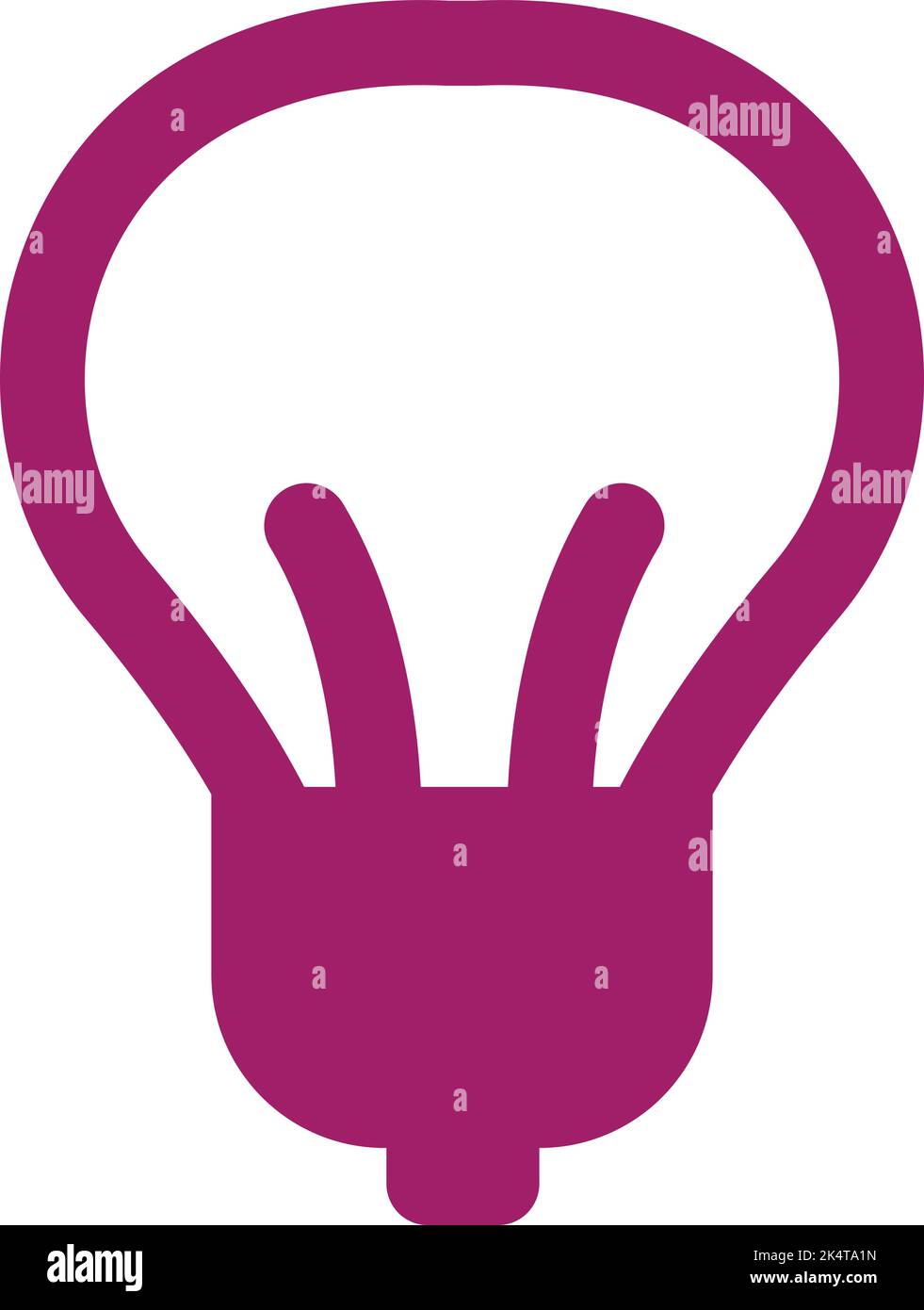 Pink lightbulb, illustration, vector on a white background Stock Vector ...