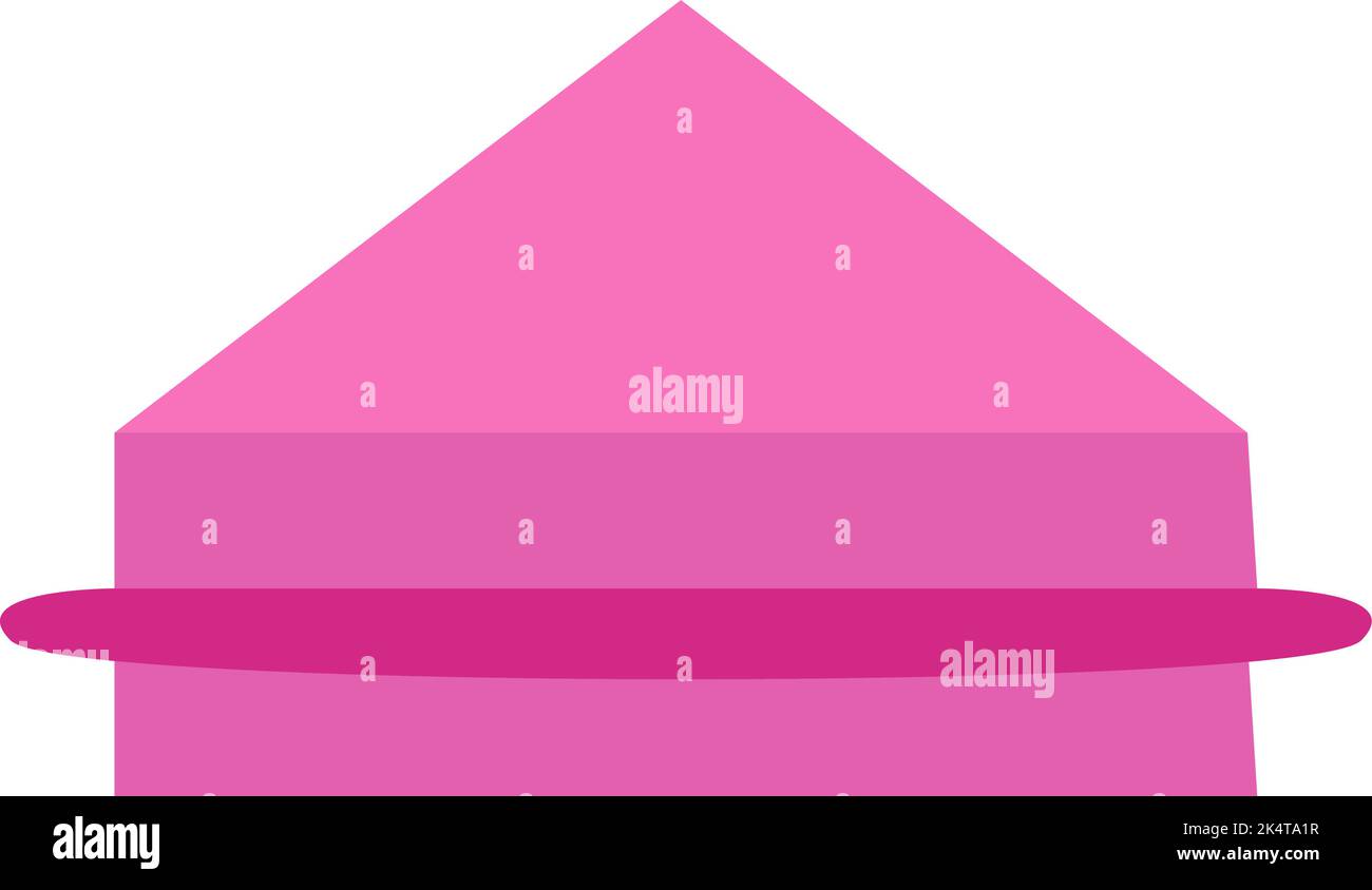 Pink sandwich, illustration, vector on a white background Stock Vector ...