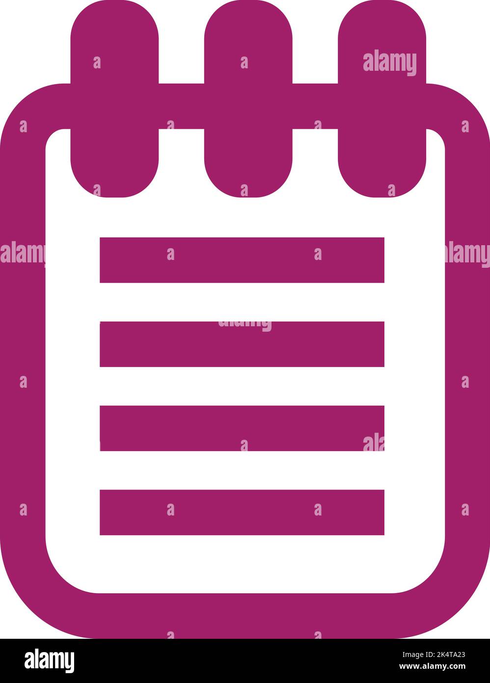 Pink education notebook, illustration, vector on a white background ...