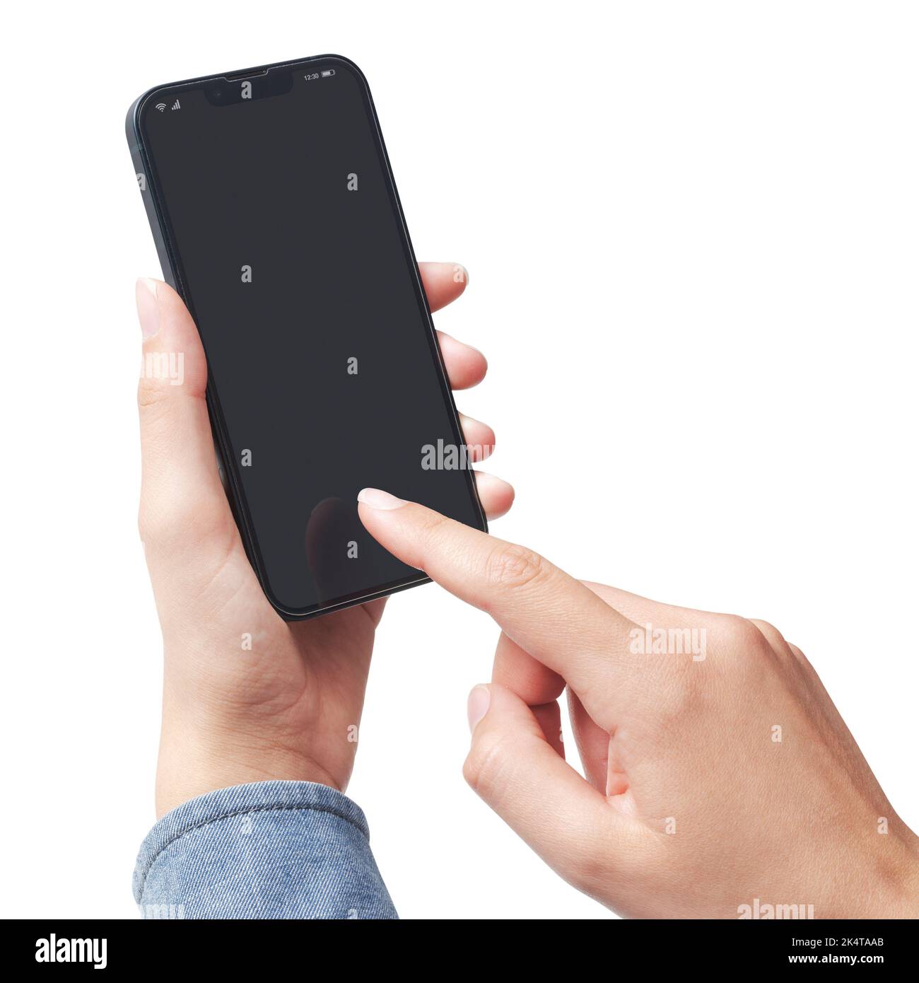 Technology user tapping phone screen hi-res stock photography and ...