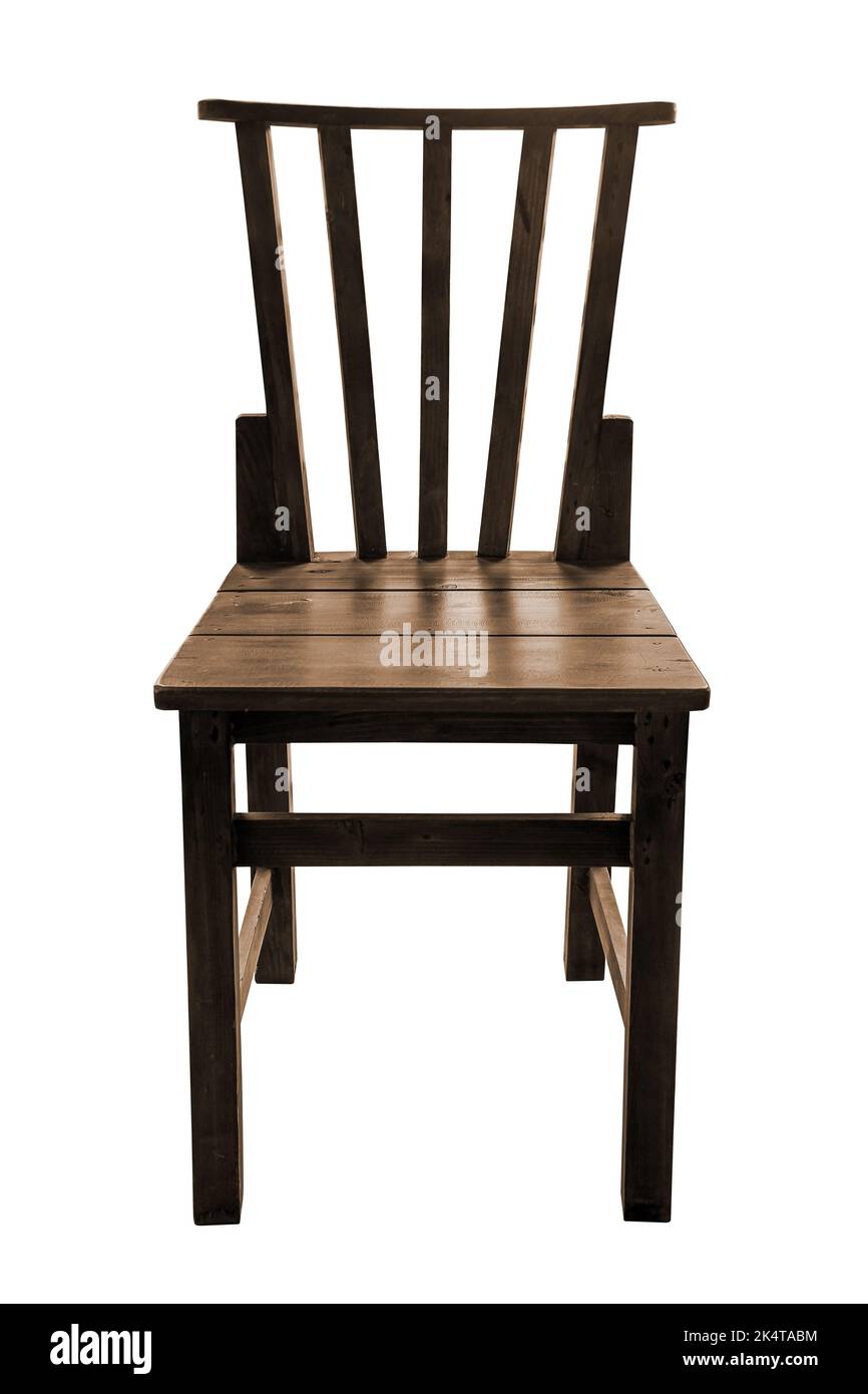 Wooden chair isolated on white background with clipping path Stock ...