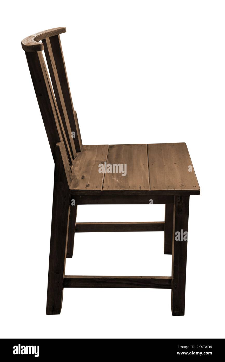 Wooden chair isolated on white background with clipping path Stock ...