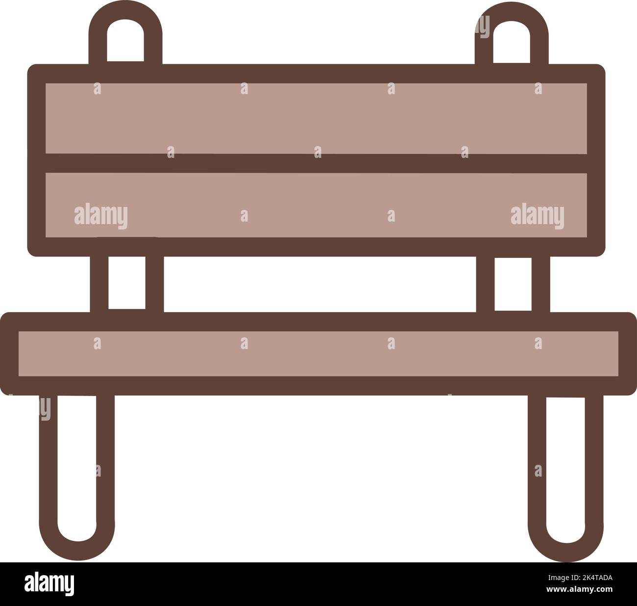 Wooden bench, illustration, vector on a white background Stock Vector ...