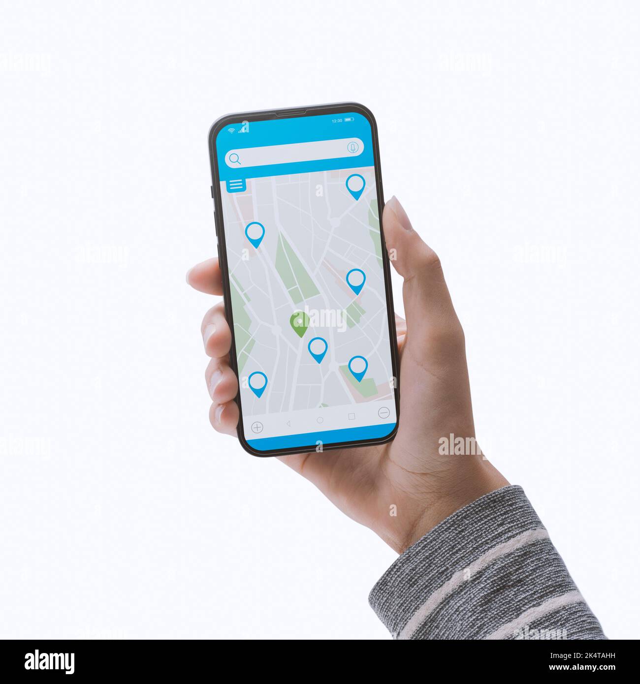 Getting directions map Cut Out Stock Images & Pictures - Alamy