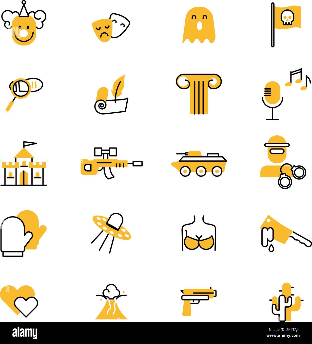 Movie genre, illustration, vector on a white background Stock Vector ...