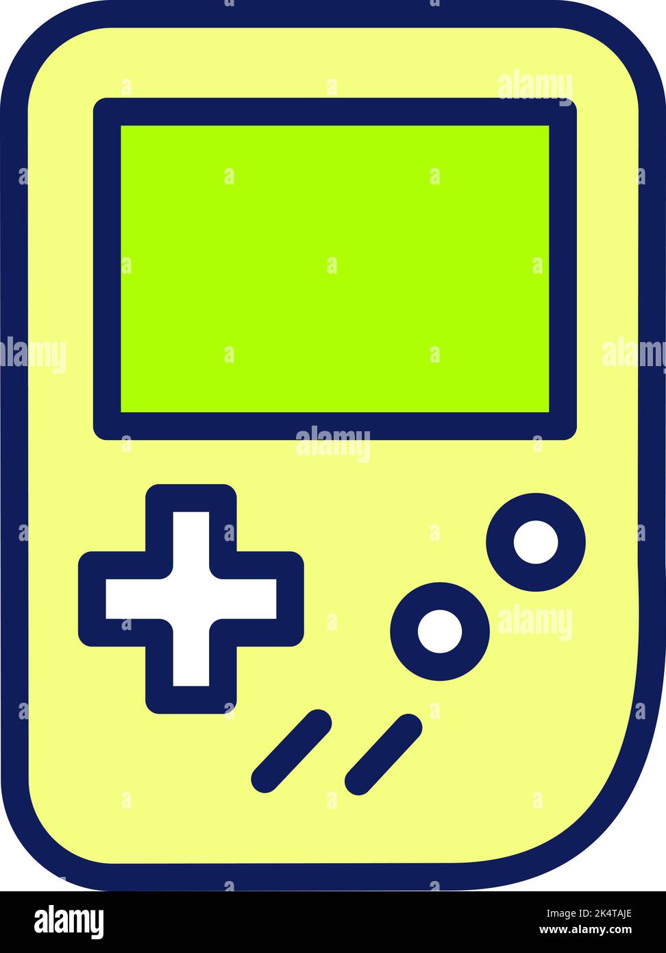 Old gaming console, illustration, vector on a white background Stock ...