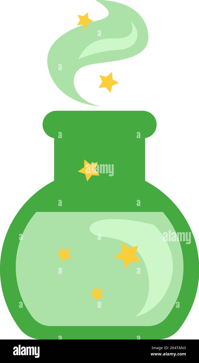 Magic liquid potion, illustration, vector on a white background Stock ...