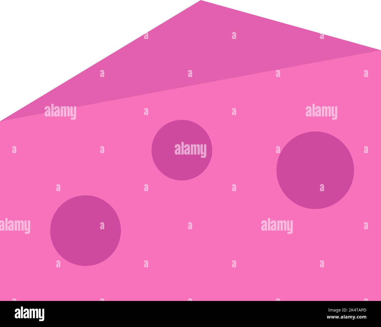 Pink cheese, illustration, vector on a white background Stock Vector ...