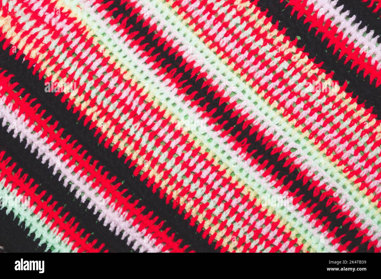 Knitted background from colored threads close up Stock Photo - Alamy