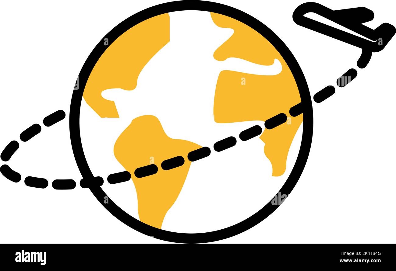 Flight direction, illustration, vector on a white background Stock ...