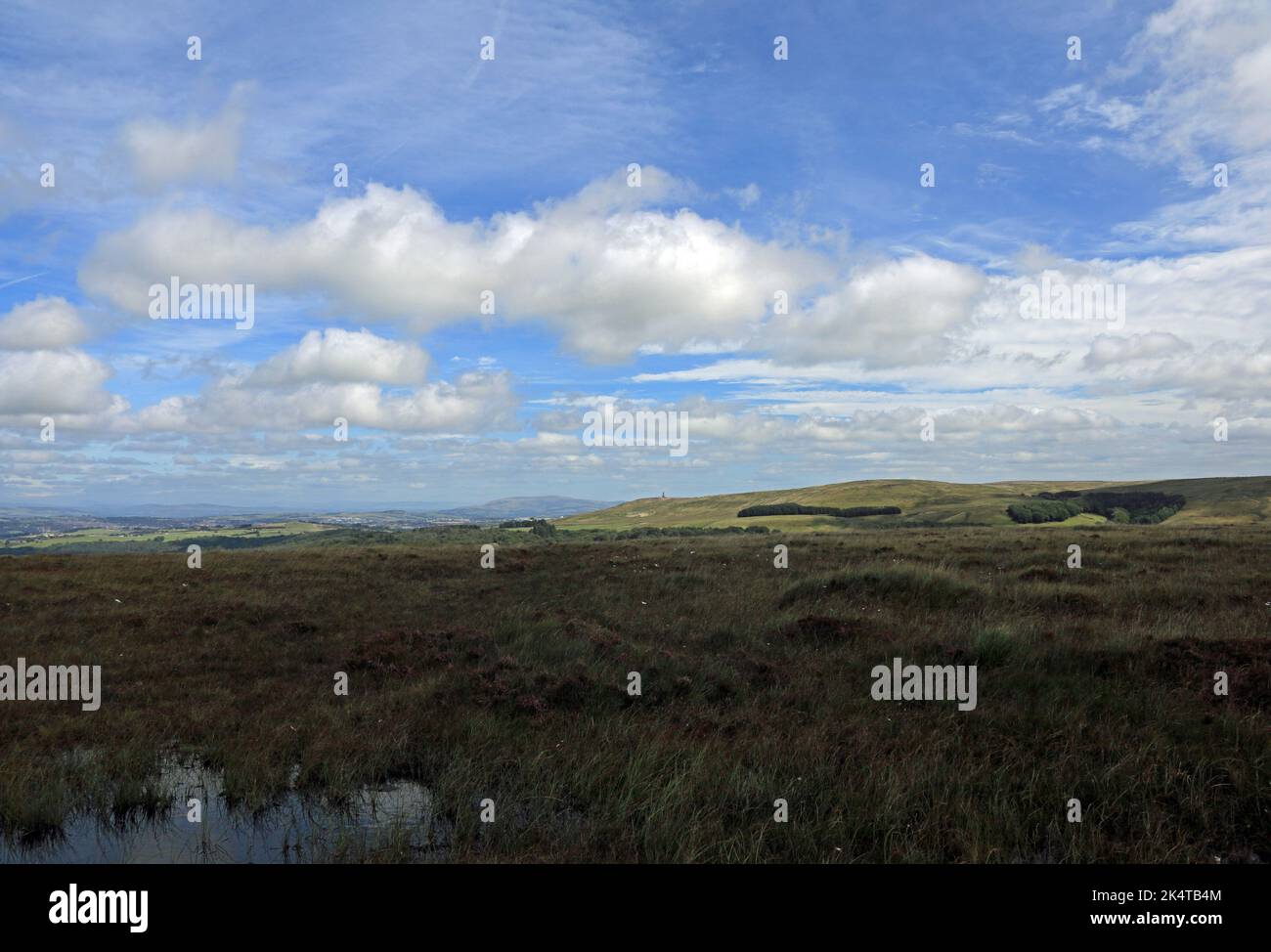 A view looking toward the Ribble Valley from the slopes of Bromiley ...