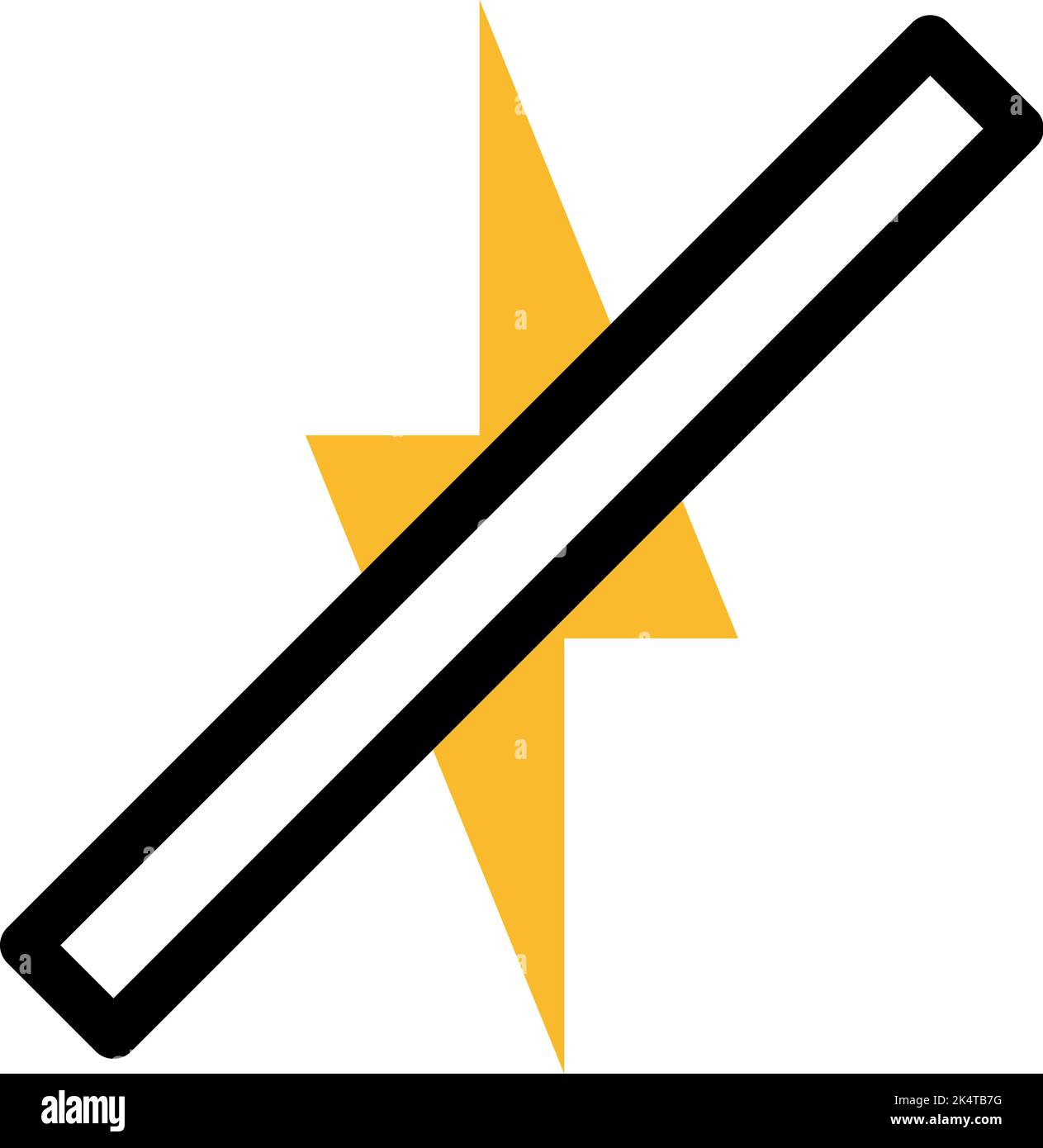 Flash light off, illustration, vector on a white background Stock ...