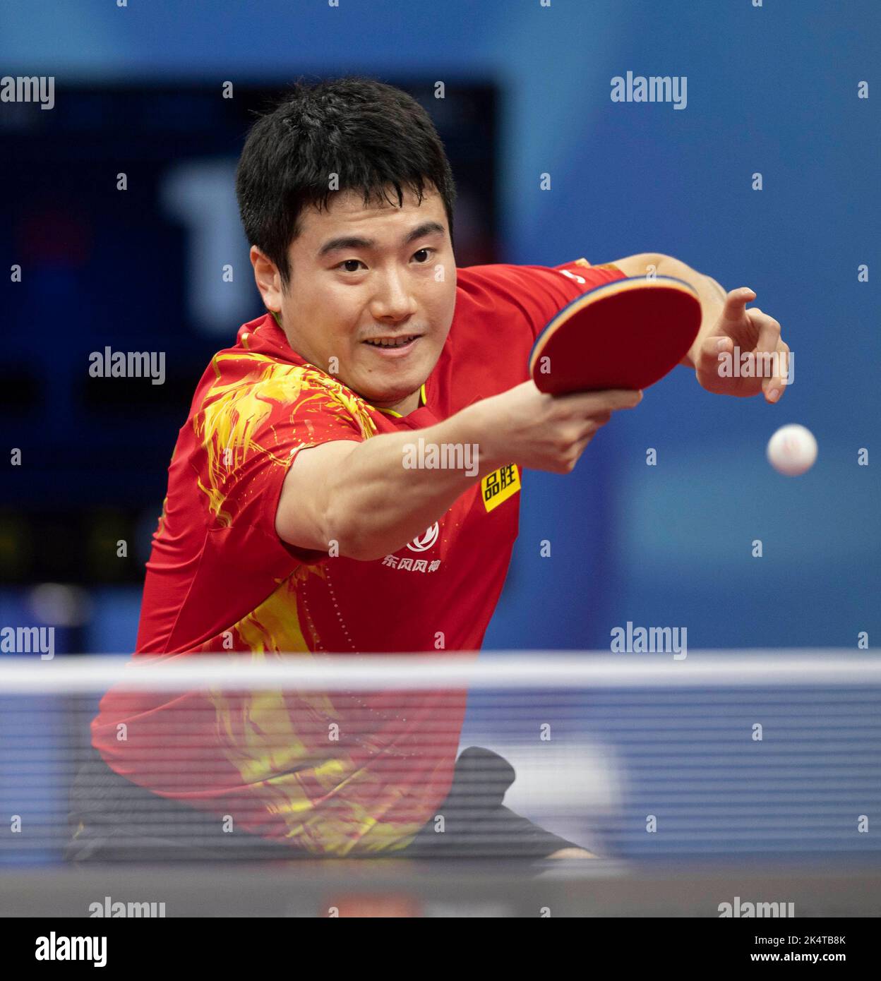 CHENGDU, CHINA - OCTOBER 4, 2022 - Liang Jingkun of the China competes ...