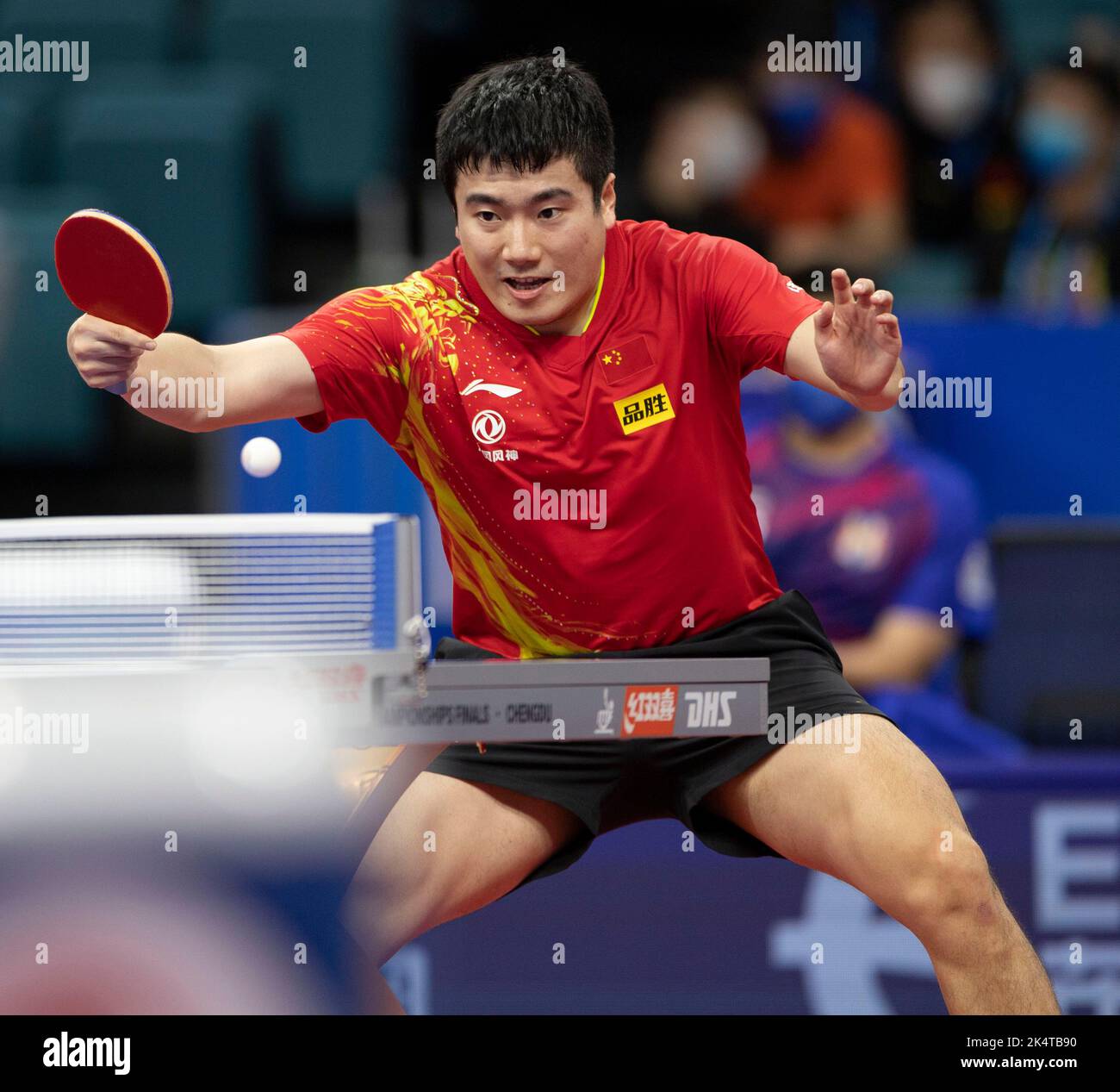 CHENGDU, CHINA - OCTOBER 4, 2022 - Liang Jingkun of the China competes ...