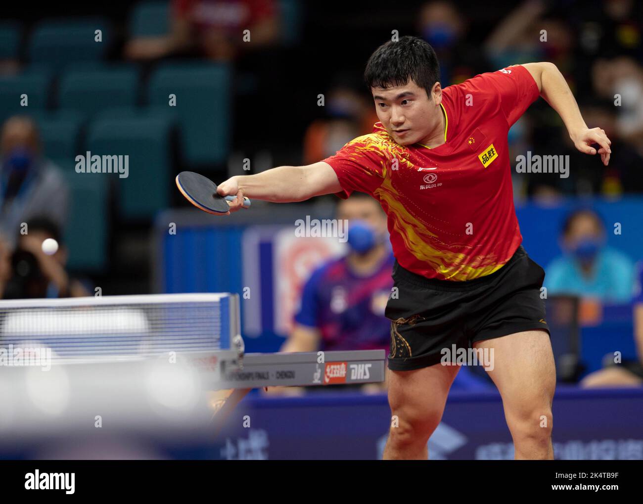 CHENGDU, CHINA - OCTOBER 4, 2022 - Liang Jingkun of the China competes ...