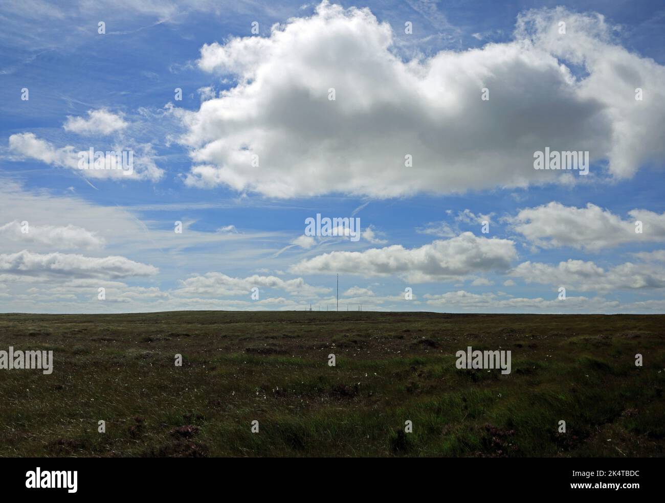 Moorland on the slopes of Great Hill on the West Pennine Moors ...