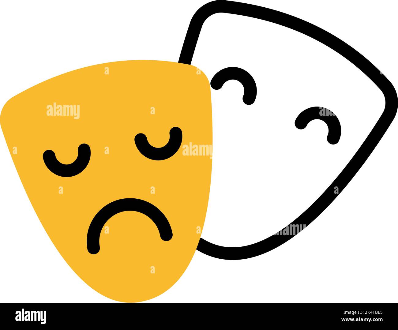 Drama film genre, illustration, vector on a white background Stock ...