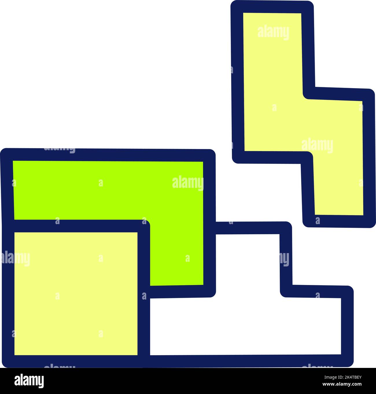 Tetris game, illustration, vector on a white background Stock Vector ...