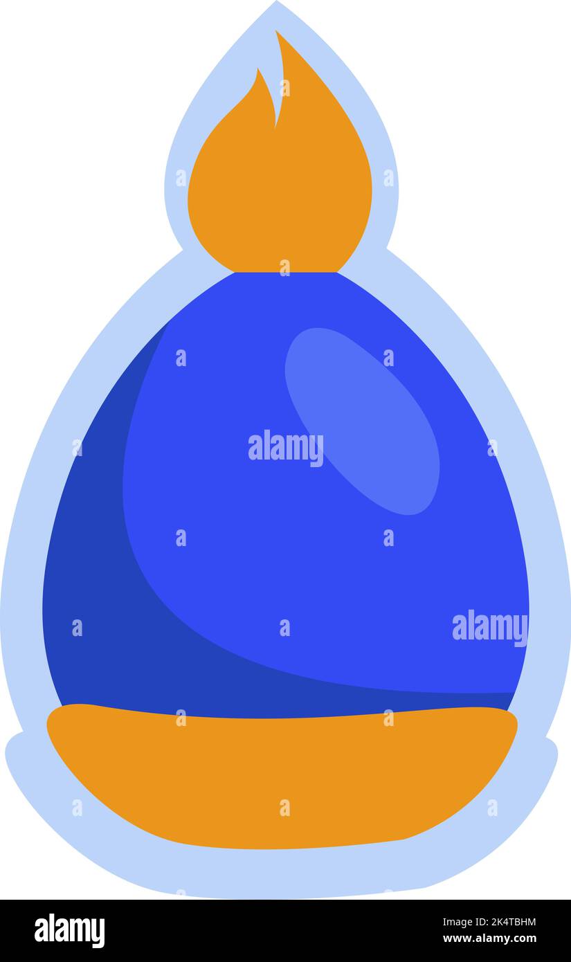 Blue kids hat, illustration, vector on a white background Stock Vector ...